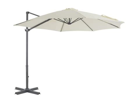 Parasol en porte à faux avec poteau en aluminium cm Sable