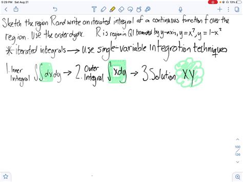 ⏩solvedsketch Each Region And Write An Iterated Integral Of A Numerade