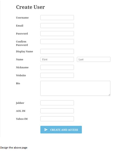 solved create user username email password confirm password