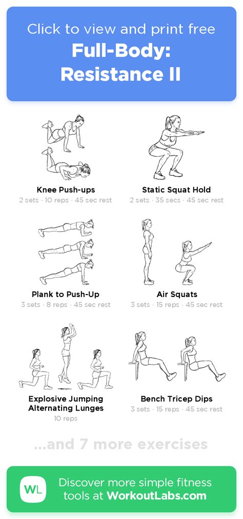 Full Body Resistance Ii Free 44 Min Glutes And Hip Flexors Abs Arms