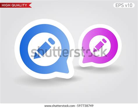 Edit Icon Button Edit Icon Modern Stock Vector Royalty Free 597738749 Shutterstock