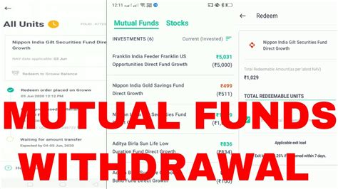 How To Withdraw Money From Groww Mutual Funds Groww App Withdrawal Groww App Mutual Fund