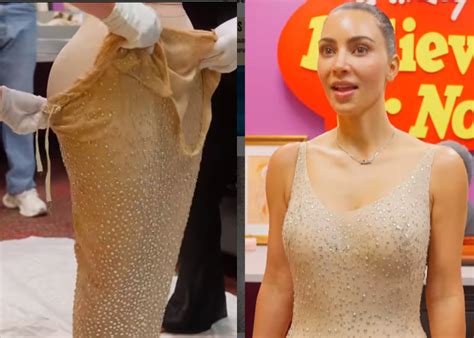 Clip Shows Kim K Struggling To Fit Booty Into Delicate Marilyn Monroe Gown