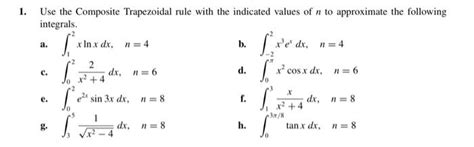 solved 3 4 5 6 j 75 x ln x use the composite simpson s