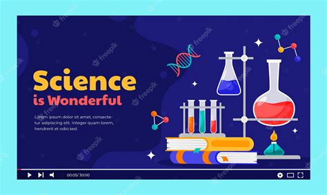 Premium Vector Youtube Thumbnail For Science And Research