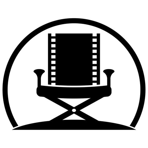 Cinema assento logotipo ícone símbolo vetor design modelo ilustração Vetor Premium