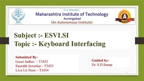 Keypad Interfacing With 8051 Microcontroller Ppt