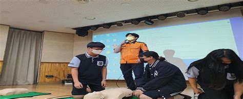 부안소방서 중학생 대상 심폐소생술 교육 위키트리