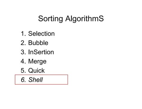 Sorting Shell Sort Bw Pdf