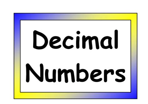 Decimal Numbers Display Poster Pack Teaching Resources