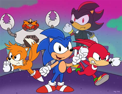 Team Sonic Vs Shadow By Slysonic On Deviantart
