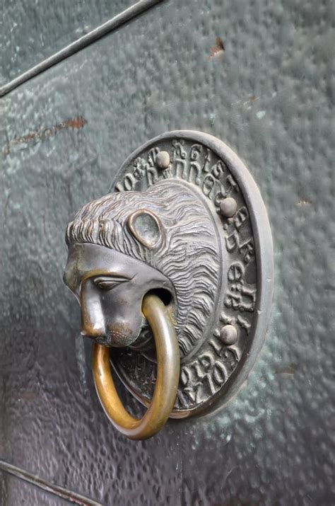 Brass Lion Door Knocker Stock Image Image Of Asian Chinese 4614891
