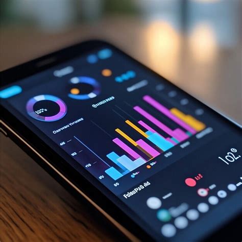 A Closeup Of A Productivity App Dashboard Displaying Metrics And