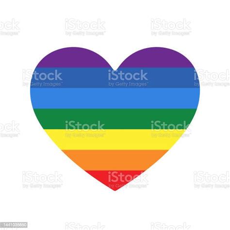 Icône De Cœur Avec Couleurs Arcenciel Pour Le Symbole Lgbt Vecteurs