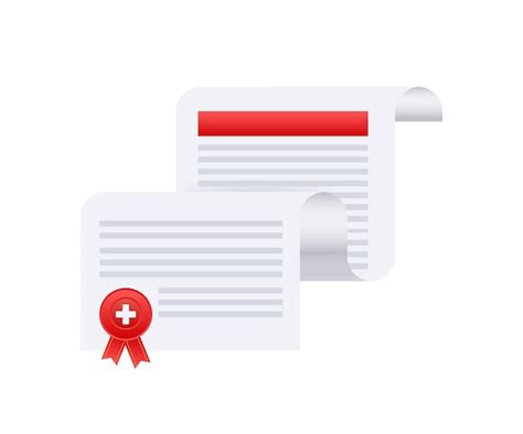 Premium Vector Medical License Certificate Icon Label Vector Stock