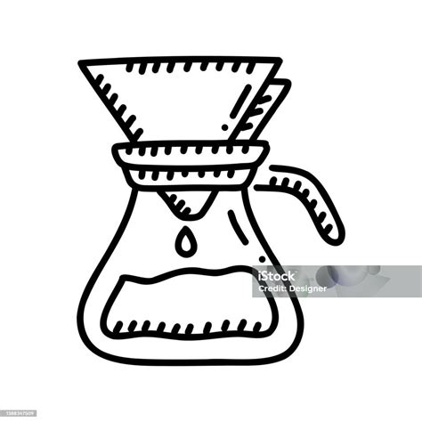 커피 드립 손으로 그린 아이콘 낙서 스타일 벡터 일러스트 0명에 대한 스톡 벡터 아트 및 기타 이미지 0명 낙서 드로잉 단순함 Istock