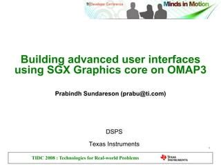 Opengl Es Based Ui Development On Ti Platforms Ppt