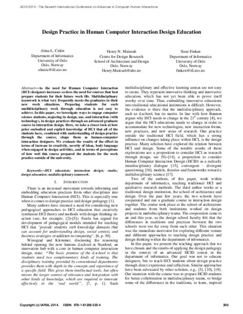 pdf design practice in human computer interaction design education