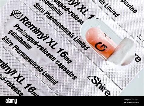 Galantamine Alzheimers Drug Capsule Of Galantamine In A Blister Pack