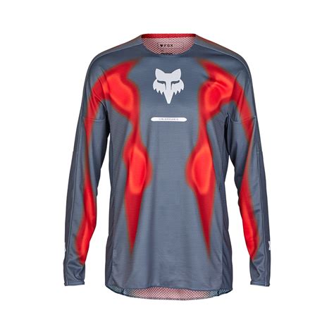 Fox Volatile Jersey Grey Red Tracktion Motorcycles