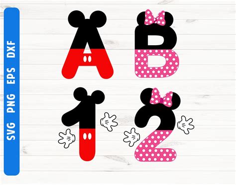 Mickey Mouse Alphabet Letters