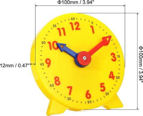 4 Inch Teaching Clock Learn Clock Learning Tell Time Analog Clock Demonstration Clock 12 Hour 2