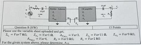 Solved Please Use The Variable Sheet Uploaded And Get