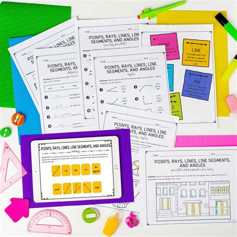 Points Lines Line Segments 4th Grade Math MagiCore