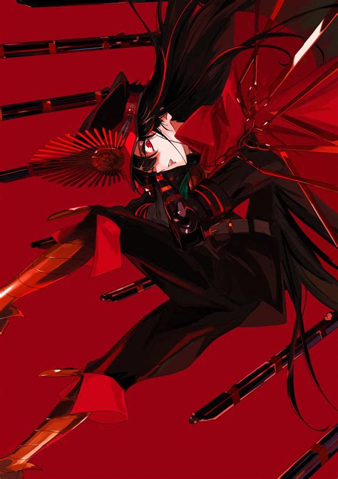 Safebooru 1girl Antique Firearm Armored Boots Arquebus Black Hair