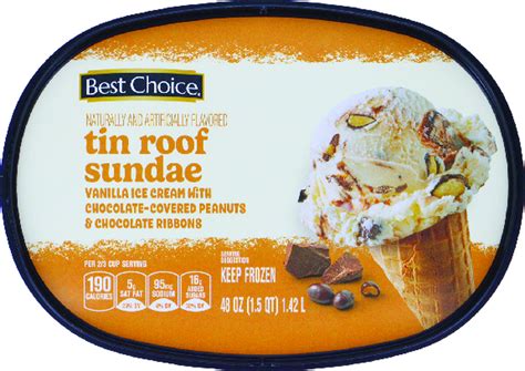 Tin Roof Sundae Ice Cream 48 Oz 0007003867001 Best Choice