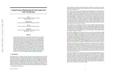 Graph Entropy Minimization For Semi Supervised Node Classification