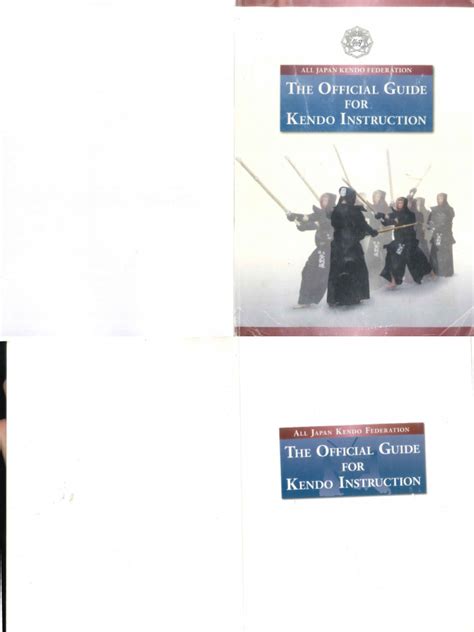 The Official Guide For Kendo Instruction Pdf Japanese Martial Arts