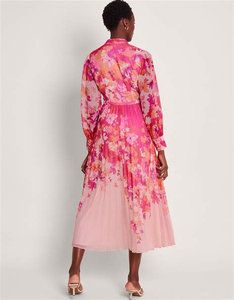 Floryn Floral Shirt Dress Pink