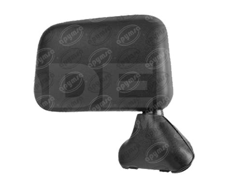 ESPEJO LATERAL DERECHO TOYOTA PICK UP 89 95 MANUAL CORRUGADO NEGRO DEPO