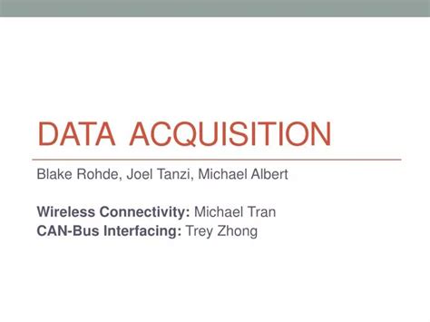 PPT DATA Acquisition PowerPoint Presentation Free Download ID 7066694