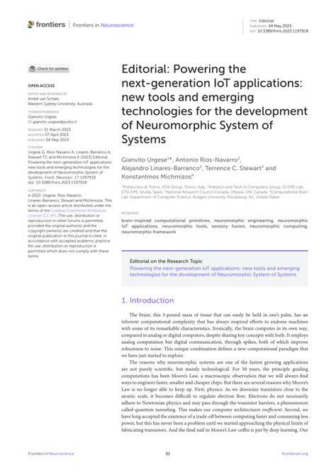 Pdf Editorial Powering The Next Generation Iot Applications New