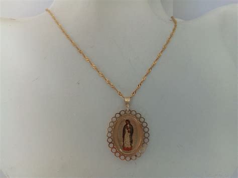 Cadena Con Dije Virgen De Guadalupe Oro 10k 1 720 00 En Mercado Libre