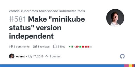 Make Minikube Status Version Independent By Ederst · Pull Request 581 · Vscode Kubernetes