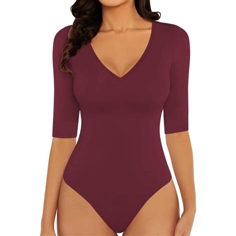 Mangopop Womens V Neck Half Sleeve Sweetheart Neckline Ruched Front