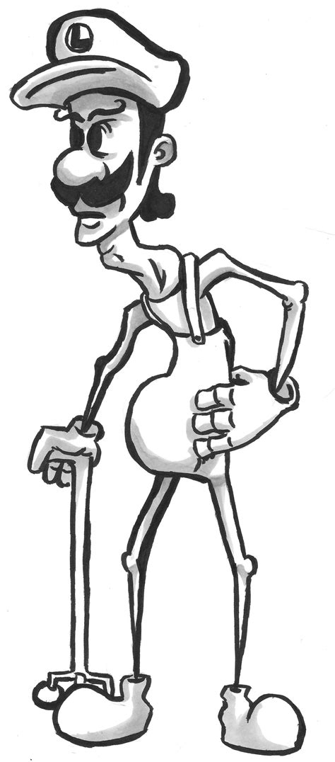 Grumpy Skinny Luigi By Zackeires On Deviantart