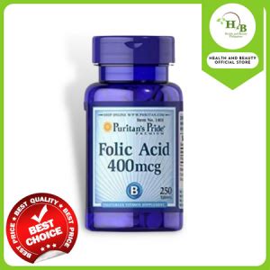 Puritan S Pride Folic Acid 400mcg 250 Tablets Health And Beauty