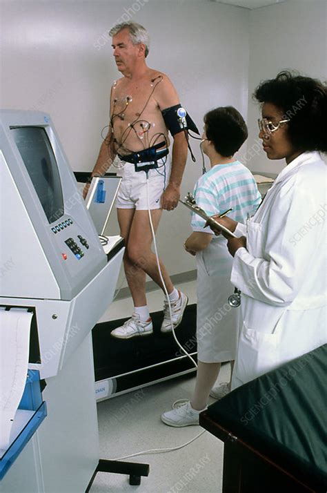 Man On ECG Exercise Treadmill Stock Image M Science Photo Library