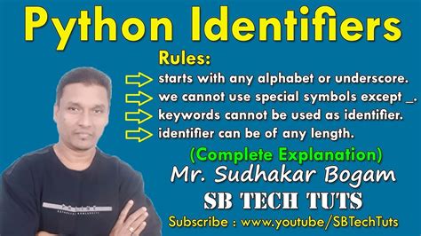 Python Identifiers Identifiers In Python What Is Identifier In