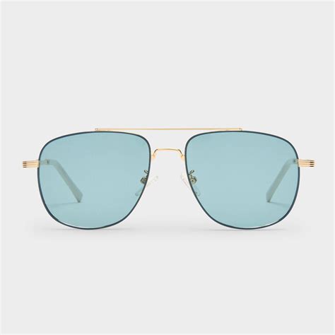 Hyperbole Gold Uni Sex Shield Sunglasses Le Specs