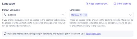 customize the booking options trafft