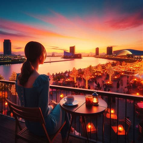 自作のメロディー風景画像 夕暮れのカフェテラス 日々に思いを馳せて 楽天ブログ