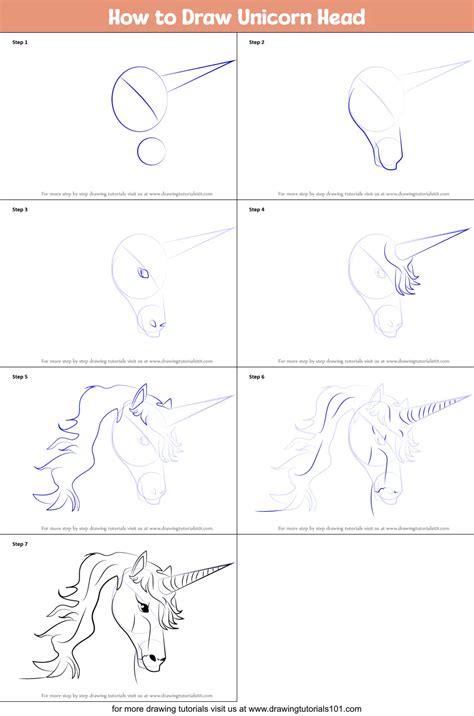 How To Draw Unicorn Head Unicorns Step By Step DrawingTutorials101