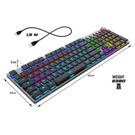 Clavier gaming mécanique Sans Fil RGB Spirit of Gamer XPERT K1500 RED