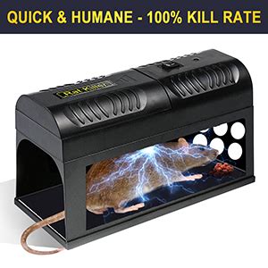 Amazon.com : Electric Rat Trap - Humane Mouse Traps Indoor for Home, Instantly Kill Rodent ...