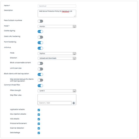 Web Server Protection Form Hardening Anomaly Exception Discussions Sophos Firewall